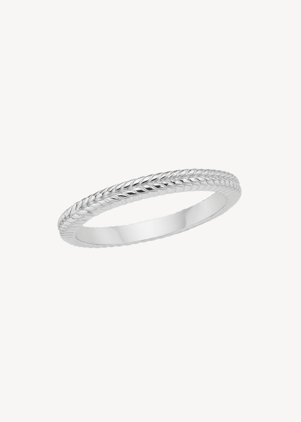Fishbone ring sølv – Carré Jewellery DK